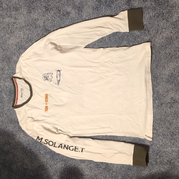 Sun + Stone | Shirts | Sun Stone Eagle Bomber Green Ringer Long Sleeve ...